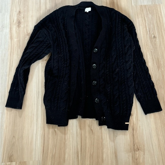 Sweaters | Black Cable Knit Sweater | Poshmark